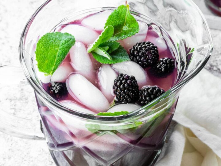 Sugar-free Blackberry Iced Tea (vegan wfpb) - Ve Eat Cook Bake