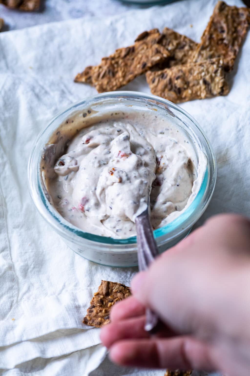 Vegan Italian Tuscan Cream Cheese (oil free) - Ve Eat Cook Bake